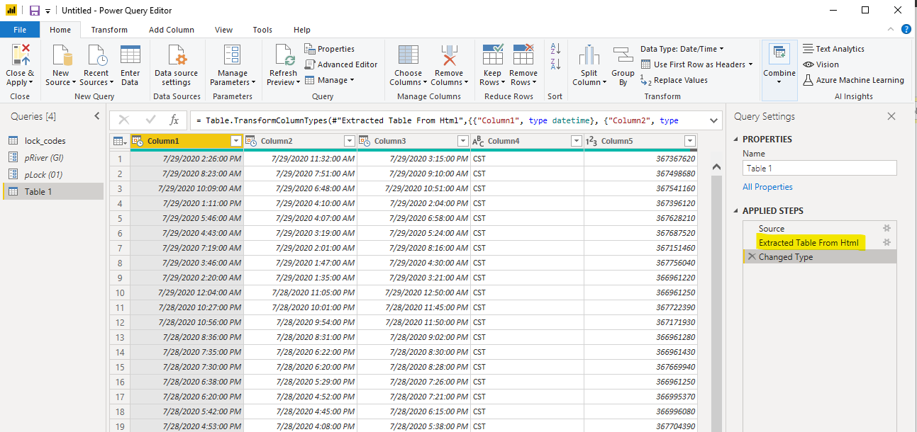 Consuming XML web service data in Power BI